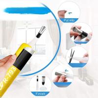 China 6 in 1 Silicone Reusable Caulking Tools Sealant Finishing Grout Scraper 14Pcs Caulk Nozzle Applicator Finisher Kit for sale