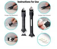China 6 in 1 Silicone Caulking Tools, Caulking Tool Set Stainless Steel Sealant Caulk Nozzle Kit, Applicator Finisher Kit for sale
