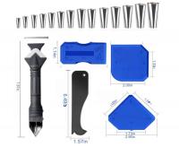 China 6 in 1 Silicone Caulking Tools, Caulking Tool Set Stainless Steel Sealant Caulk Nozzle Kit, Applicator Finisher Kit for sale