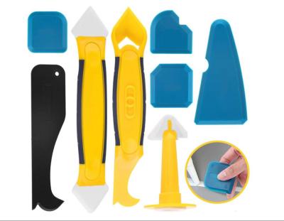 China 8pcs Caulking Tool Kit 8 in 1 Professional Silicone Sealant Finishing Scratch Remover Tool for Bathroom Kitchen for sale