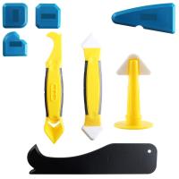 China 8pcs Caulking Tool Kit 8 in 1 Professional Silicone Sealant Finishing Scratch Remover Tool for Bathroom Kitchen for sale