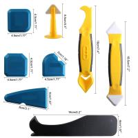 China 8pcs Caulking Tool Kit 8 in 1 Professional Silicone Sealant Finishing Scratch Remover Tool for Bathroom Kitchen for sale