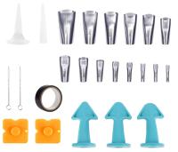 China K-018 Caulking Finishing Tool 24 PCS Caulk Nozzle Applicator Stainless Steel Sealant Caulking Finisher Kit for sale