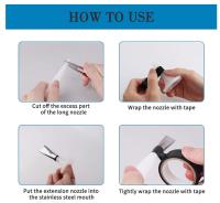 China K-018 Caulking Finishing Tool 24 PCS Caulk Nozzle Applicator Stainless Steel Sealant Caulking Finisher Kit for sale