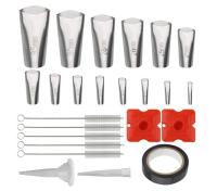 China K-013 24pcs Caulking Finisher Kit Caulk Nozzle Applicator Reusable Stainless Steel Caulking Nozzle Sealant Finishing Nozzle for sale