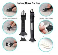 China Stainless Steel head 3 in 1 Caulking Tools Sealant Caulk Nozzle Applicator 26PCS Caulking Finisher Tool Kit for sale