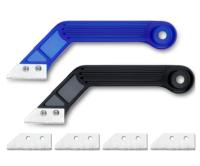China 2 Pieces Tile Grout Saw Angled Grout Saw with 4 Pieces Extra Blades Replacement for Tile Cleaning for sale