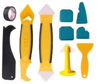 China Silicone Sealant Remover Tool Caulking Tool Kit with Plastic Scraper/Caulk Remover/Nozzle Perfect for Bathroom for sale