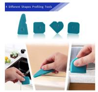 China Silicone Sealant Remover Tool Caulking Tool Kit with Plastic Scraper/Caulk Remover/Nozzle Perfect for Bathroom for sale