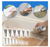 China 34 Pcs 3 in 1 Silicone Caulking Tools Kit 14 pcs Caulking Finisher Nozzles Plastic Scraper Set for Bathroom kitchen for sale