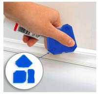 China 34 Pcs 3 in 1 Silicone Caulking Tools Kit 14 pcs Caulking Finisher Nozzles Plastic Scraper Set for Bathroom kitchen for sale