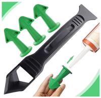 China 4 Pcs Caulking Nozzle Applicator and Scraper Set Sealant Finishing Tool Silicone Remover Tool Silicone Smoothing Tool Kit for sale