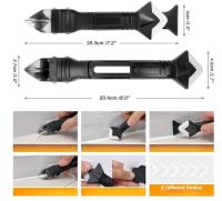 China 25 Pcs Finisher Tool Kit 14 Pcs Silicone Caulking Nozzle Applicator Sealant Finishing Tool 3 in 1 Caulk Scraper for sale