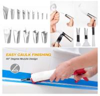 China 25 Pcs Finisher Tool Kit 14 Pcs Silicone Caulking Nozzle Applicator Sealant Finishing Tool 3 in 1 Caulk Scraper for sale