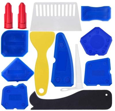 China 13 Pieces Caulking Tool Silicone Sealant Finishing Tools Grout Scraper  Remover and Nozzle for sale