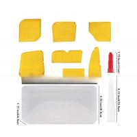 China 15 PCS Silicone Caulking Tool Kits Sealant Finishing Tool Grout Scraper Caulk Nozzle for Kitchen Bathroom Window with Storage Bo for sale