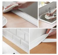 China 2 Rolls Bathroom Sealants Bath Sealant Strip Waterproof Mold Proof Self Adhesive Sealant Strip Bathtub Tape for sale