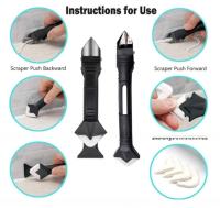 China 26PCS Caulking Finisher Tool Kit 3 in 1 Tools(Stainless Steel head) Sealant Nozzle Kit for sale