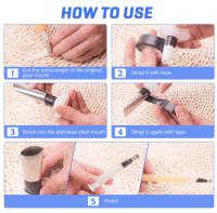 China 6 In 1 Silicone Caulking Tools Kit 25Pcs Caulk Nozzle Applicator Removal Tool with Scraper/Nozzle Silicone Gasket for sale