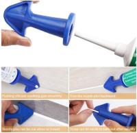 China Caulking Tool Kit Stainless Silicone Sealant Finishing Tool Grout Scraper Caulk Remover and 6.5R 10R 13R Caulk Nozzle Finisher f for sale
