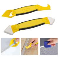 China 18 Pcs Caulking Tool Kit 3 in 1 Silicone Sealant Finishing Tool Grout Scraper Remover Caulk Nozzle Caps for sale