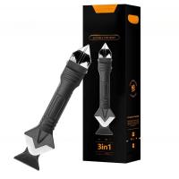 China Stainless Steel Head Silicone Sealant Tool 3 In 1 Sealant Scraper Multifunction for sale