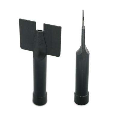 China Black/ white Plastic Sealant Flanged Seam Wing/ Butterfly Nozzle for Aluminium Cartridges for sale