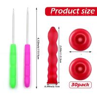 China 30 Pcs Caulk Tube Sealer Cap Saver Caps and 4 Pcs Piercing Tool Needle Cone Plastic Handle for Glass Cement Sealing Preserving for sale