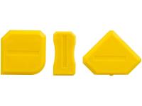 China 5in1 Silicone Grout Tool Set With Grout Brush 3 Yellow Grout Smoothers for sale