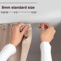China 8mm standard size 120pcs curtain rolls for inside rails curtain hooks gliders with 6 brakes for sale