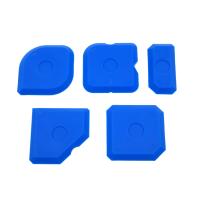 China Blue 5Piece Silicone Sealant Tool Silicone Sealant Profiler Spatulas for sale