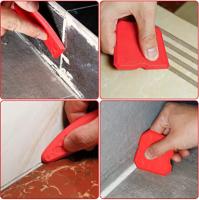 China 13 pcs red scrapers 3 in 1 Silicone Caulking Removal Tools Set Kit Sealant Finishing Tool Scraper Caulk Remover/ Nozzle for sale