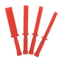China 4pcs Red Plastic Chisel Set Wheel Weight Remover Tool Non-Marring Super Grip Plastic Chisel Scraper for sale