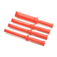 China 4pcs Red Plastic Chisel Set Wheel Weight Remover Tool Non-Marring Super Grip Plastic Chisel Scraper for sale