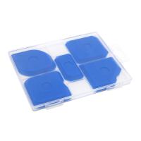 China 5PCS Blue Silicone Sealant Spatula Grout Joint Smoother Scraper Set with Plastic Box for sale