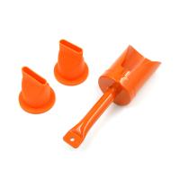 China Orange Plastic Mortar Angled Nozzle Straight Nozzle Set with Metal Filling Scoop for sale