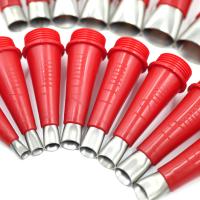 China 19pcs Red Stainless Steel Caulking Nozzle Applicator Tips and Connection Bases for sale