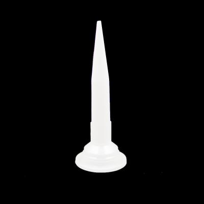 China Translucent-White Plastic Dispense Nozzle Silicone Gun Nozzle for sale