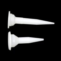 China Translucent-White Plastic Dispense Nozzle Silicone Gun Nozzle for sale