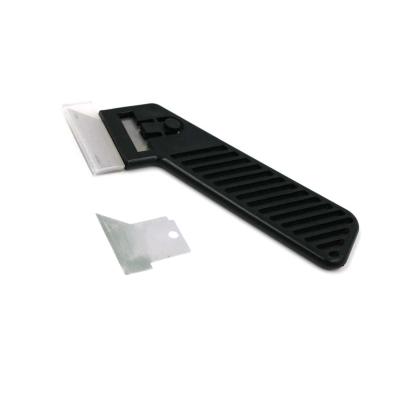 China Black Handy Grout Scraper for Removing Old Silicone Grout in Sanitary Areas with Replacement Blade for sale