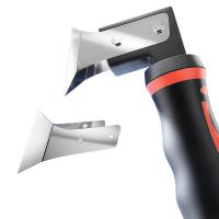 China Steel Right Angle Blade Plastic Handle Silicone Removal Tool Grout Shark Scraper Knife for sale