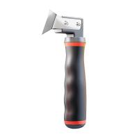 China Black Silicone Sealant Removal Tool Metal Right Angle Blade Grout Caulking Scraper with Replacement Blade for sale