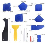 China K-052 23 PCS Caulking Tool Kit, 3 in 1 Caulking Tool Silicone Sealant Finishing Tool, Grout Scraper Caulk Remover Scraper for sale