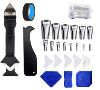 China 6 in 1Silicone Caulking Tools 26 Pcs Caulking Finishing Tools,Silicone Caulk Nozzle Applicator, Sealant Finishing Tool for sale