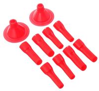 China K-022 10pcs Caulk Nozzle Flat Mouth Bent Caulking Gun Tips Cone Trowel Nozzles Sealant Finishing Tool for Kitchen Bathroom for sale
