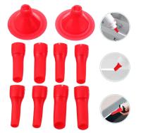 China K-022 10pcs Caulk Nozzle Flat Mouth Bent Caulking Gun Tips Cone Trowel Nozzles Sealant Finishing Tool for Kitchen Bathroom for sale