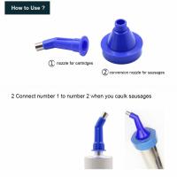 China Bent Plastic Cone for Caulking Gun Sausage & Cartridge Type Stainless Caulk Nozzle Dual-use Structural adhesive Apply for Door W for sale
