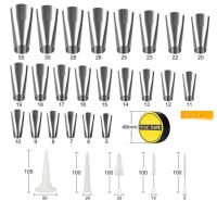China Caulking Finisher Kit 29PCS Extension Nozzles Brush Tape Caulk Nozzle Applicator for sale