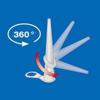 China 360 Degree Rotating Silicone Cartridge Nozzle with Cap for sale