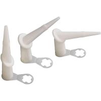 China 360 Pack Caulk Nozzles Universal 360 Degree Rotating Bent Cartridge Sealant Nozzle Plastic Caulking Glue Head for sale
